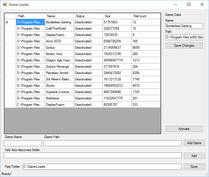 GitHub - zlepper/GameLoader: An application to easily load and unload ...