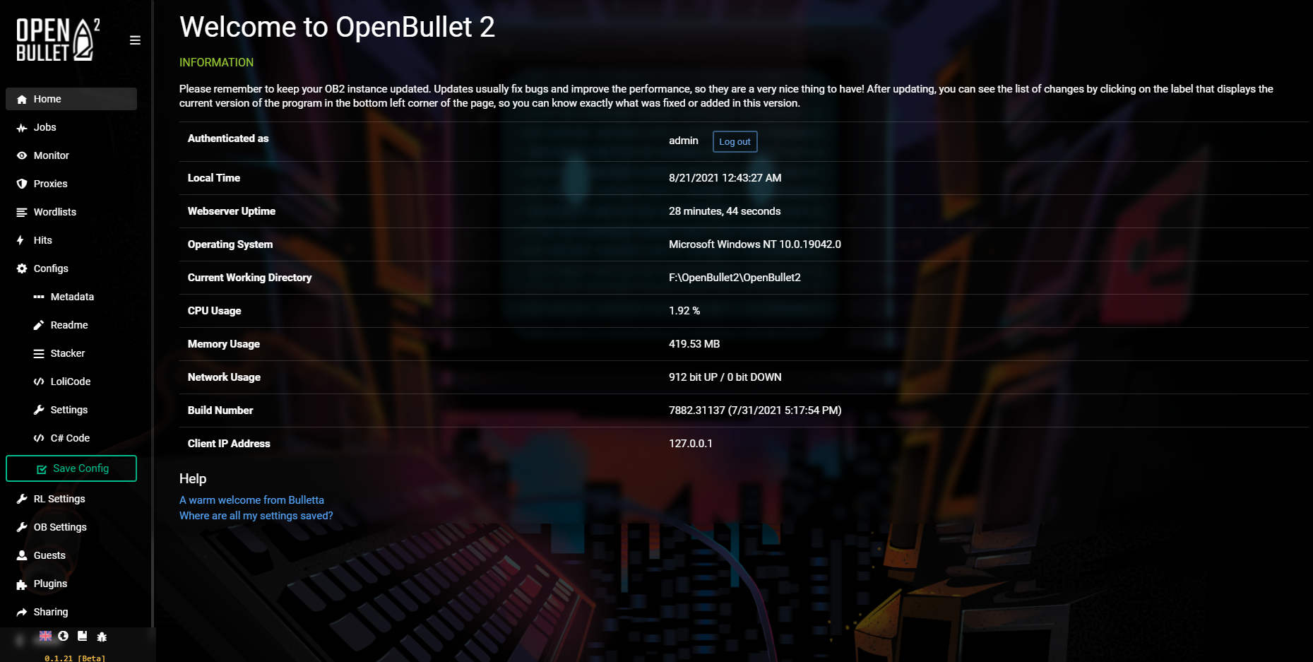 GitHub - Takaovi/OB2-DarkGlass: A theme for OpenBullet