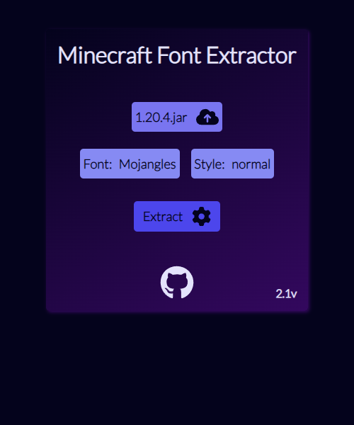 GitHub - Ynfuien/minecraft-font-extractor: Font extractor lets you extract the Mojangles font ...