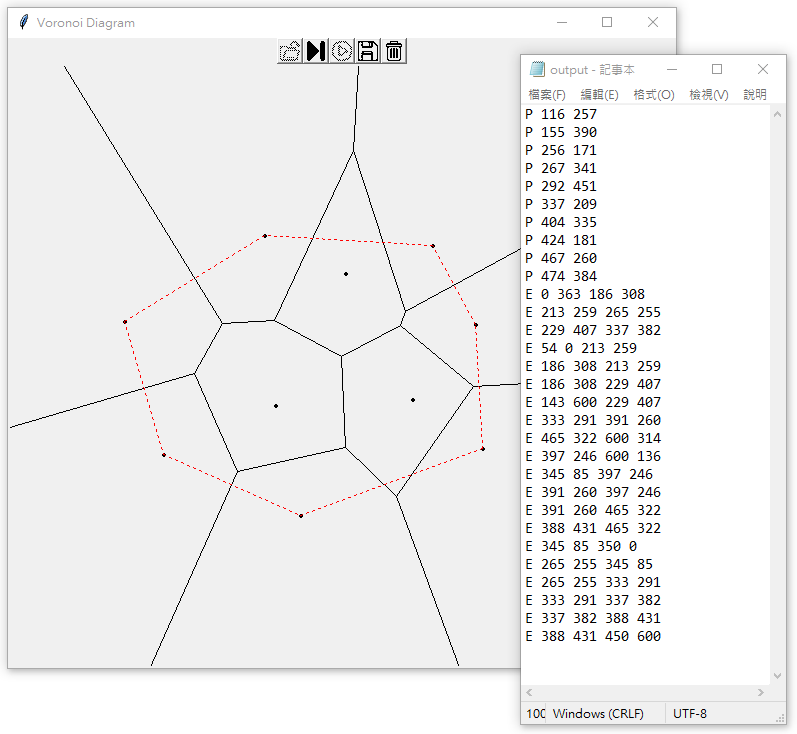 GitHub - catmalon/VoronoiDiagram: 109-1Algorithm