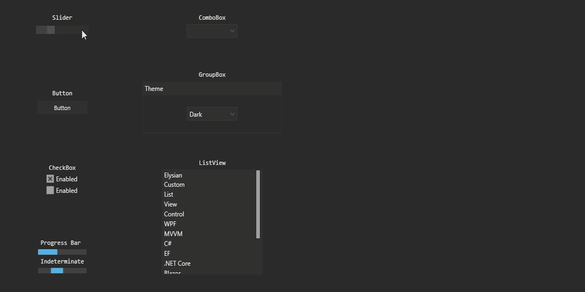 GitHub - PtrStruct/Elysian: A Dark and Flat UI Framework For WPF