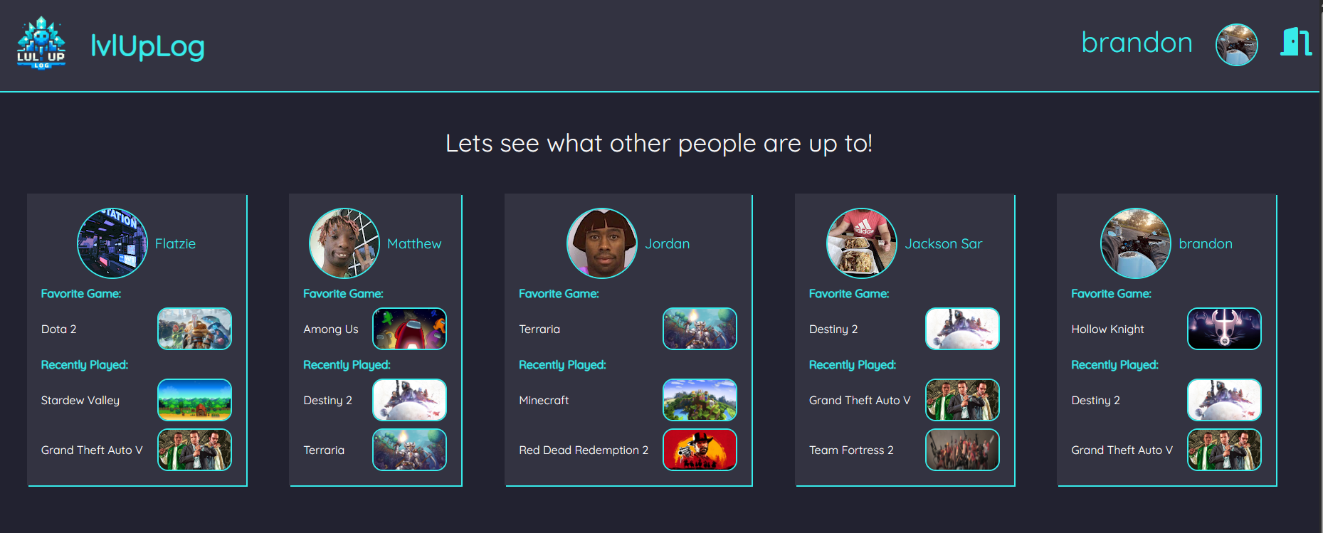 GitHub - bS-ui/lvl-up-log: A gaming activity log and social platform!