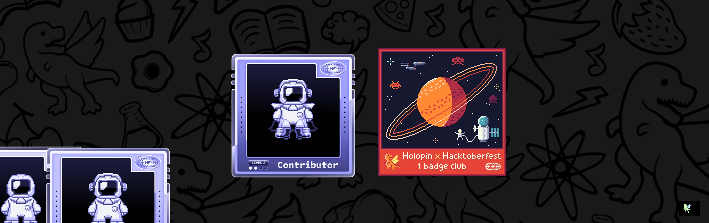 An image of @tdoth's Holopin badges, which is a link to view their full Holopin profile