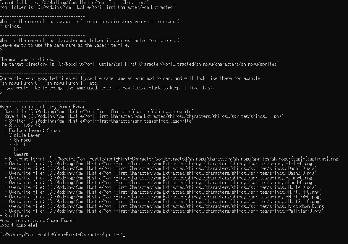 GitHub - Tenryumi/Yomi-CharMod-Aseprite-Export-Helper: Batch files for the game "Your Only Move ...