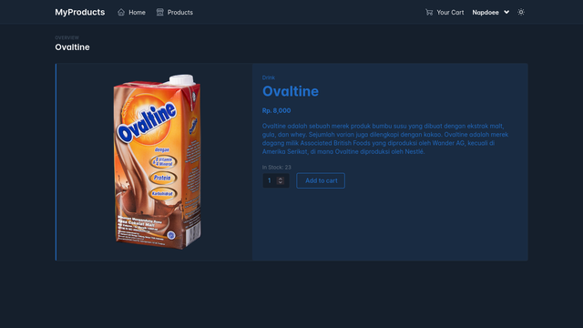 GitHub - Napdoee/MyProducts: MyProducts is simple E-Commerce Web with 2 end users | Laravel 9.x