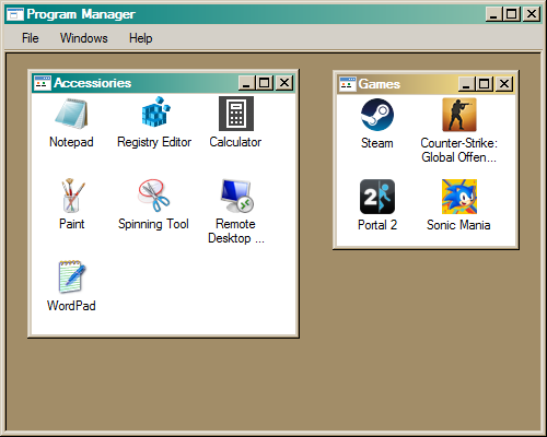 GitHub - veselcraft/progman: A Clone of Program Manager from Windows 3.x