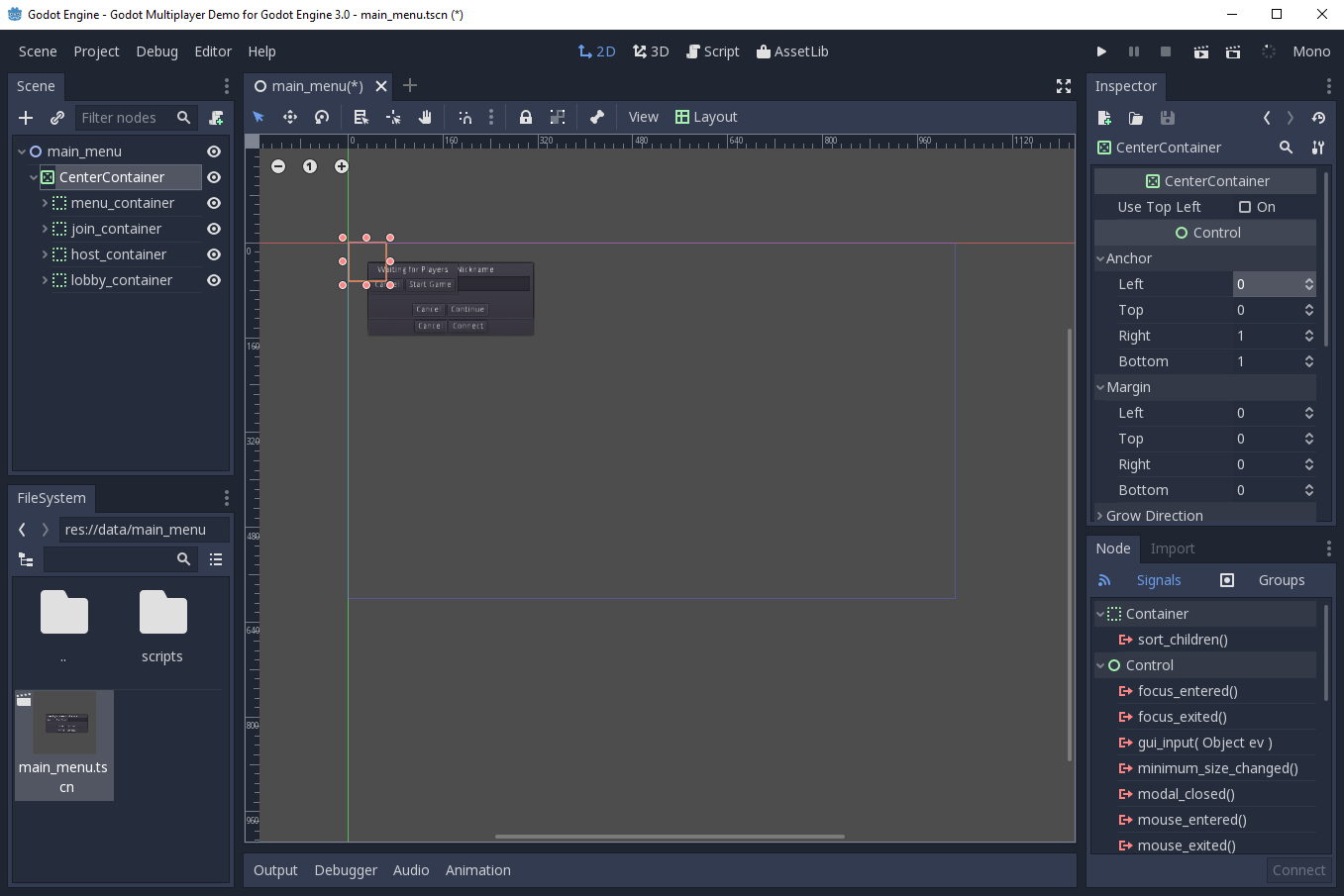 Node2D does not allow child nodes to use Anchor to fit Canvas · Issue #18166 · godotengine/godot ...