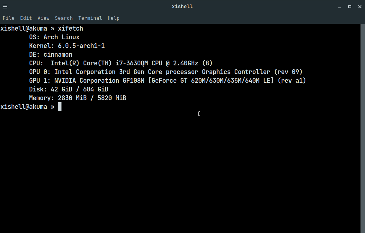 GitHub - reilinux/xifetch: 🐚 | CLI-tool written in Python which shows you system info.
