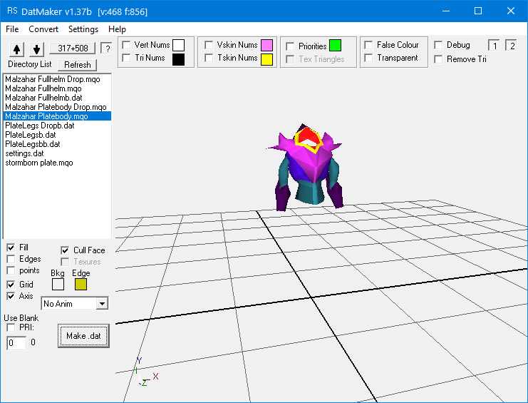 GitHub - tamateea/dat-maker: RS model Datmaker
