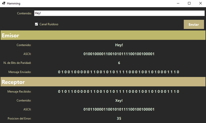 GitHub - mrtnpach/HammingCodeApp: [14/11/2022] Simple aplicación que ...