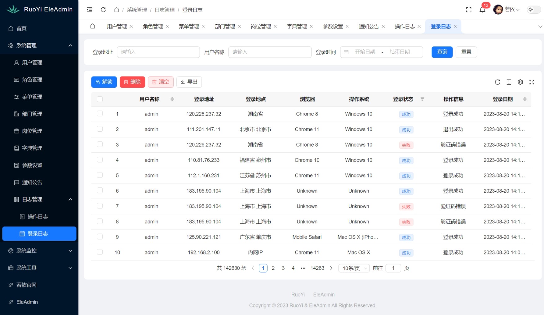 GitHub - ytcheng/ruoyi-ele-admin: 🎉 RuoYi 框架前端部分使用 Vue3、ElementPlus、EleAdminPlus 的实现
