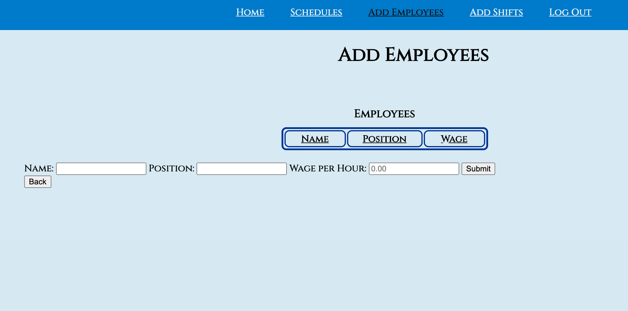 GitHub - junyichung1/Employee-Scheduler
