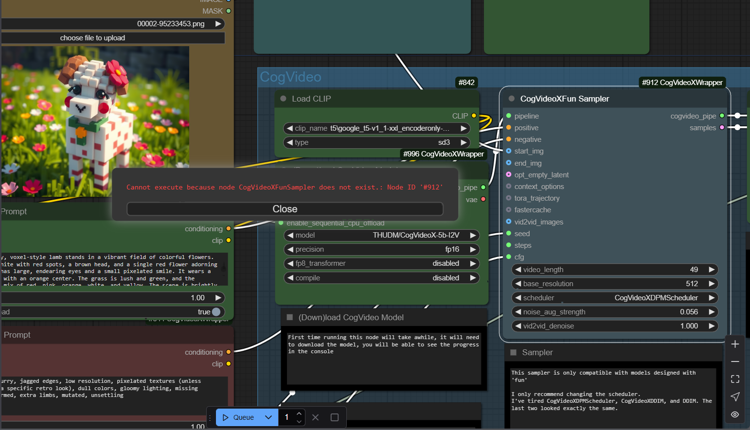 'Cannot execute because node CogVideoXFunSampler does not exist.' · Issue #285 · kijai/ComfyUI ...