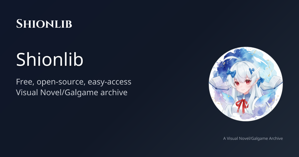 GitHub - Ringyuki/shionlib-frontend: Free, open-source Visual Novel/Galgame archive
