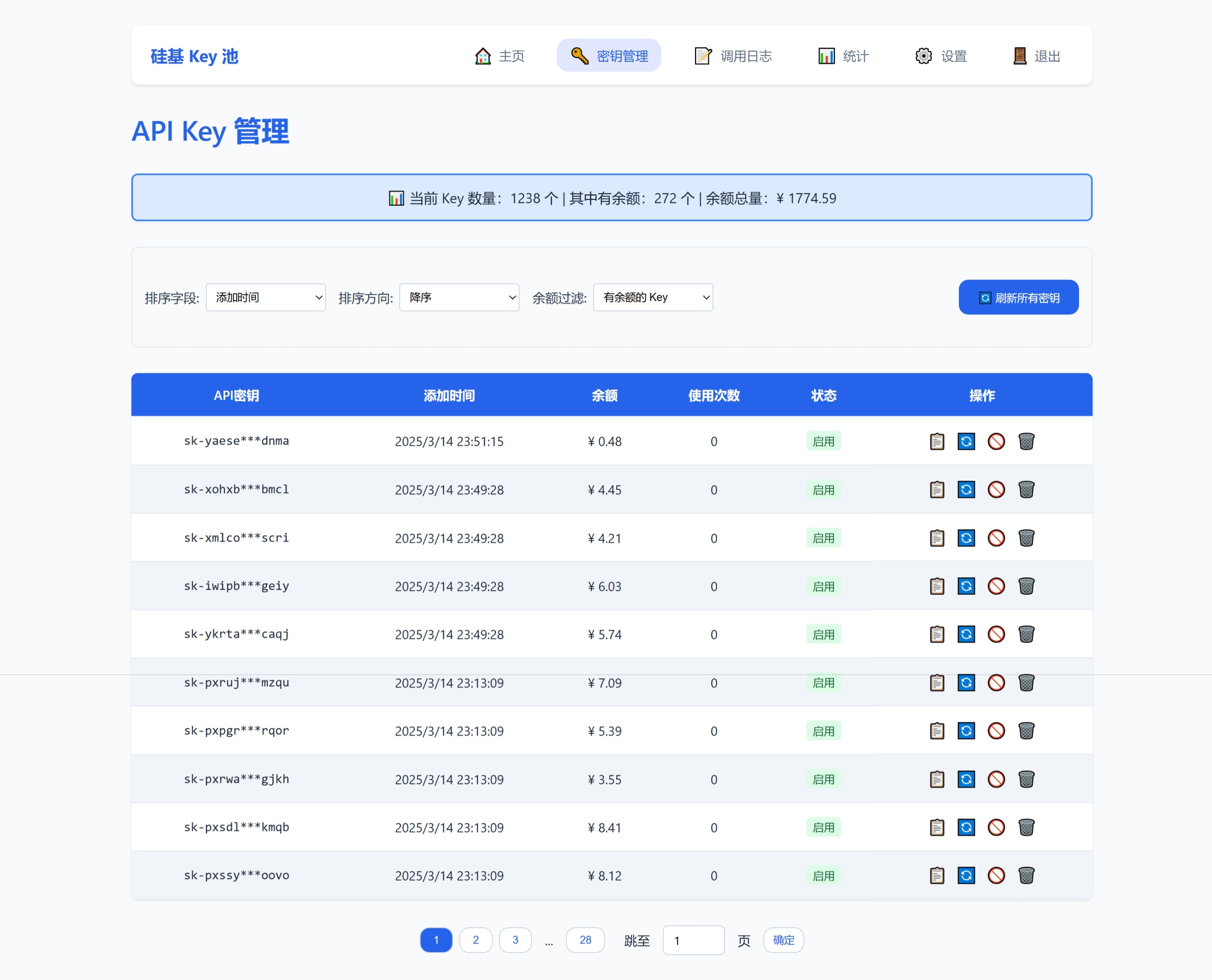 GitHub - Eslzzyl/silicon-pool: 一个用于管理硅基流动 API Key 的本地工具