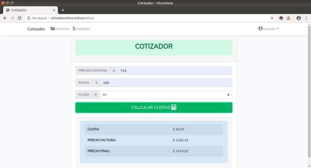 GitHub - manuelvidales/cotizador: Cotizador: Leer valores y calcular Precios desde un archivo de ...