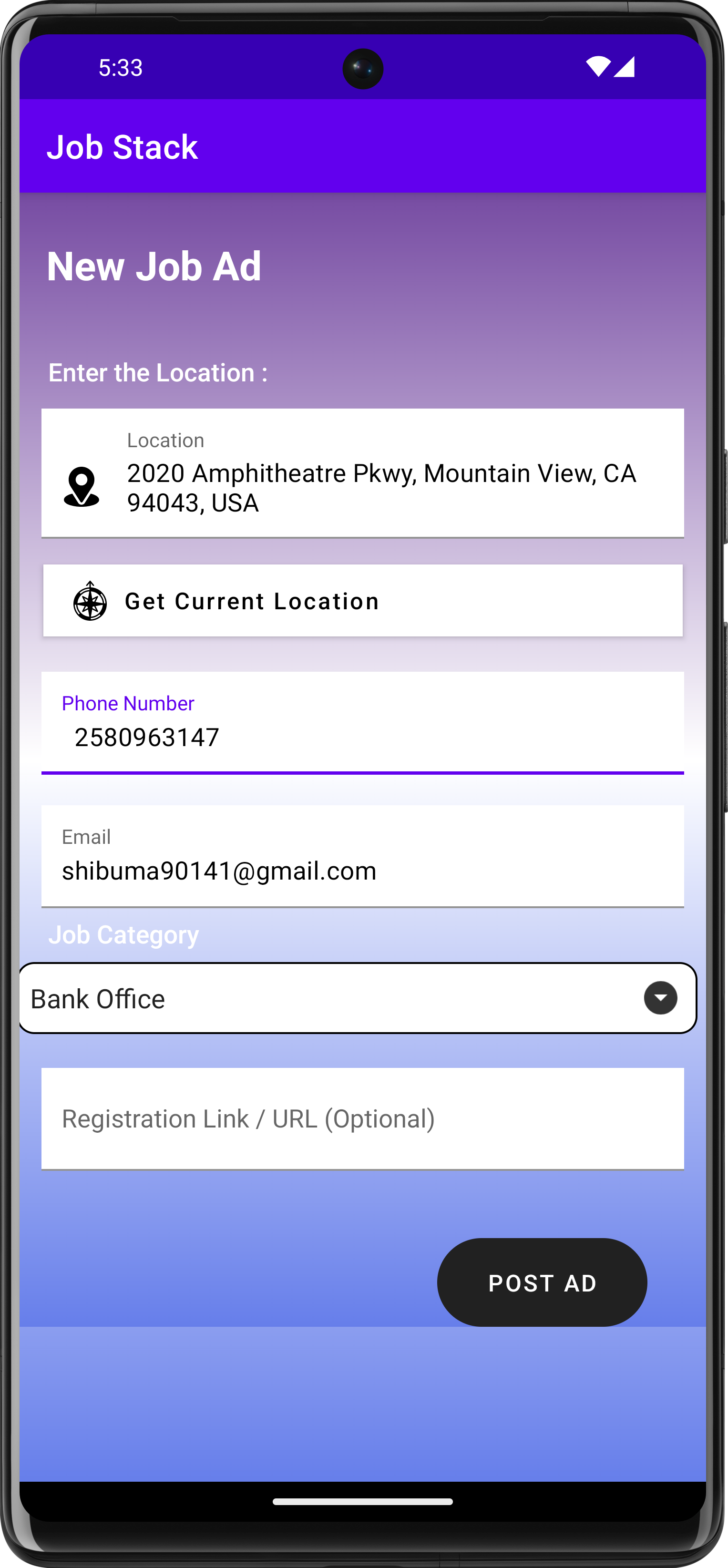 GitHub - harvinshibu/JobStack-Android-App: A Job Portal Android Application