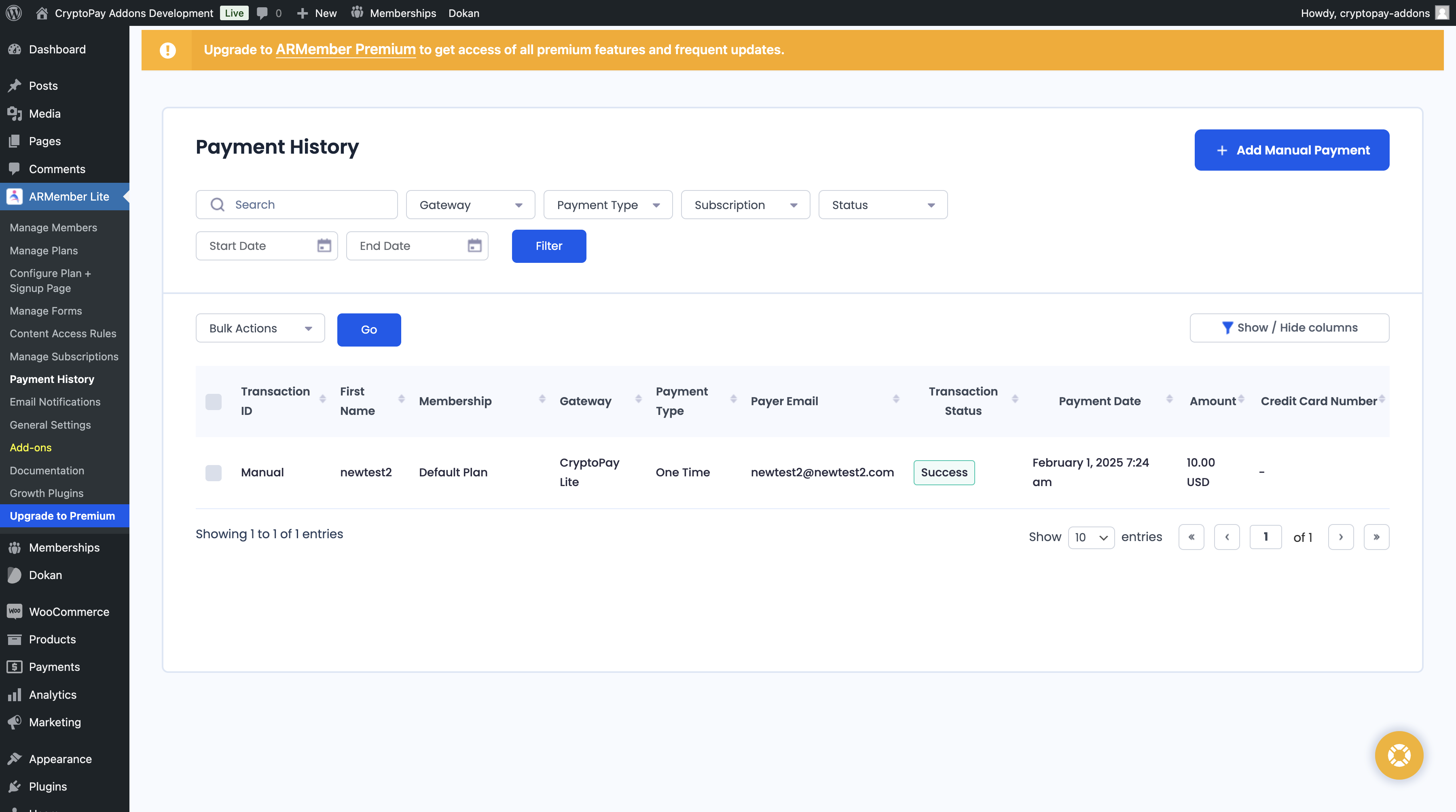 GitHub - BeycanPress/cryptopay-gateway-for-armember: Adds Cryptocurrency payment gateway ...