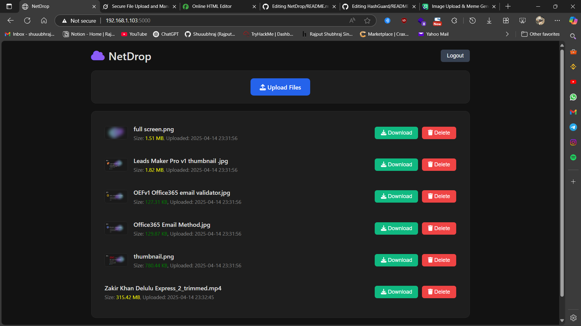 GitHub - Shuuubhraj/NetDrop: NetDrop is a lightweight, secure, and user-friendly tool for ...