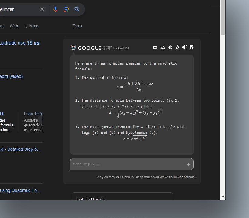 GitHub - KudoAI/googlegpt: 🤖 Adds AI to Google Search. Ask from any site. Powered by Google ...