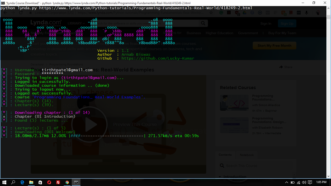 GitHub - Rex-Arnab/Lynda-Course-Downloader: Download any Lynda COurse You want for free . All ...