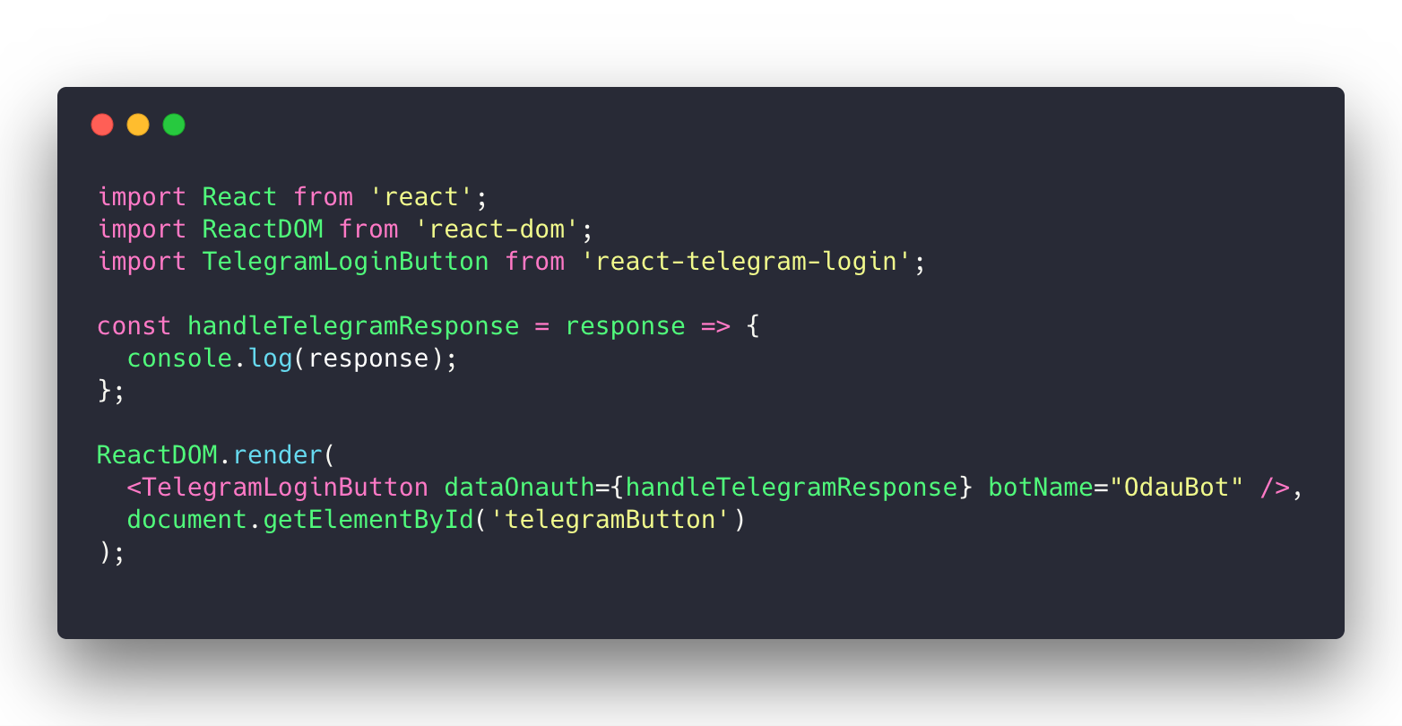 GitHub - hprobotic/react-telegram-login: A React Telegram Login Widget Component
