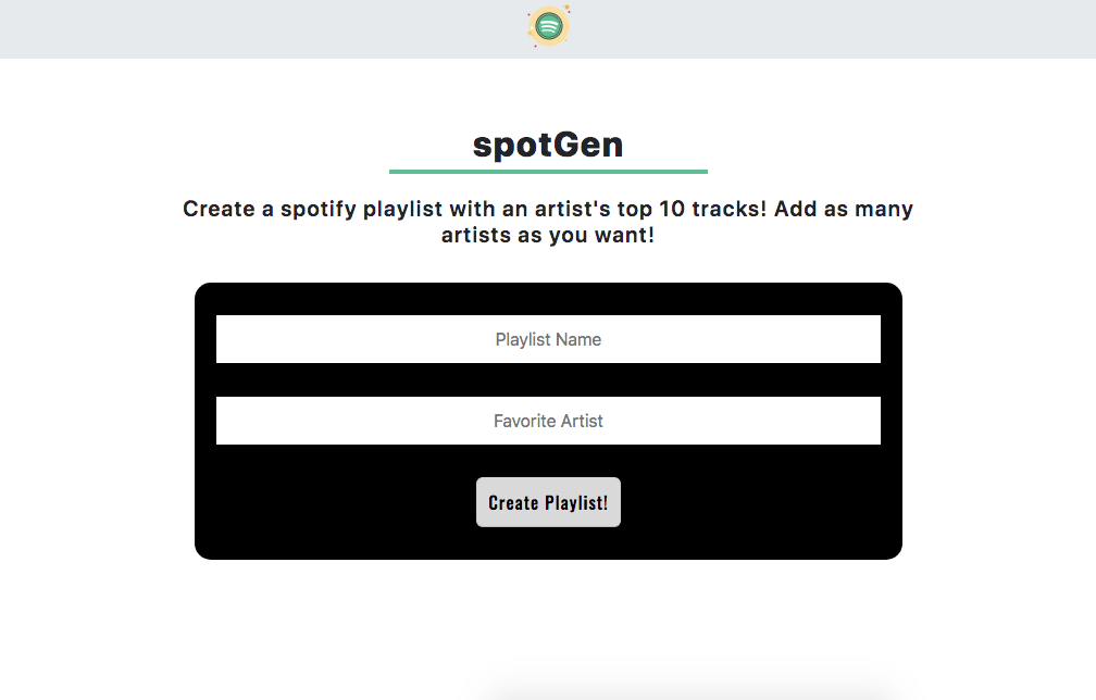 GitHub - jdchua/spotGen