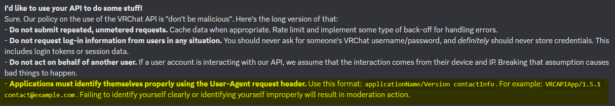 VRChat User-Agent compliance? · Issue #492 · vrcx-team/VRCX · GitHub