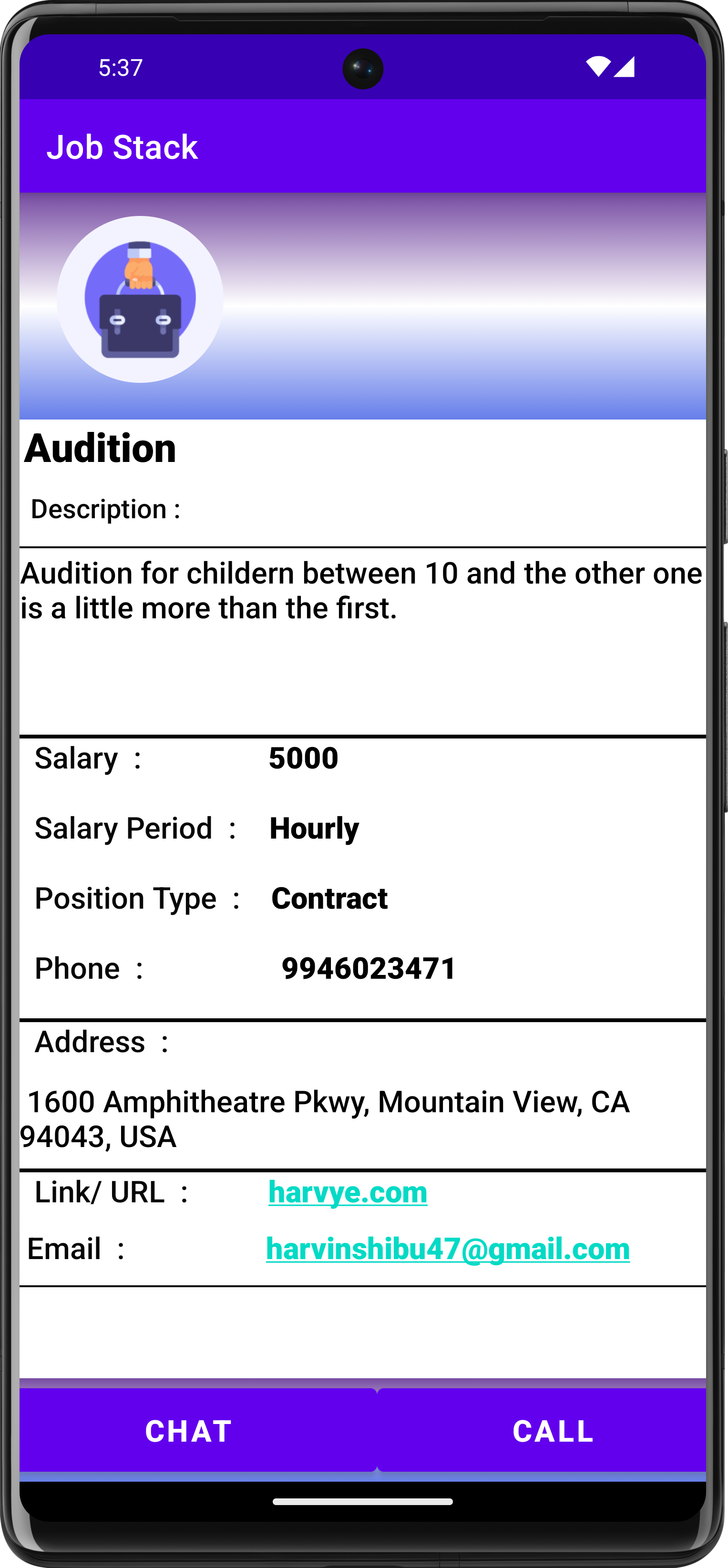 GitHub - harvinshibu/JobStack-Android-App: A Job Portal Android Application