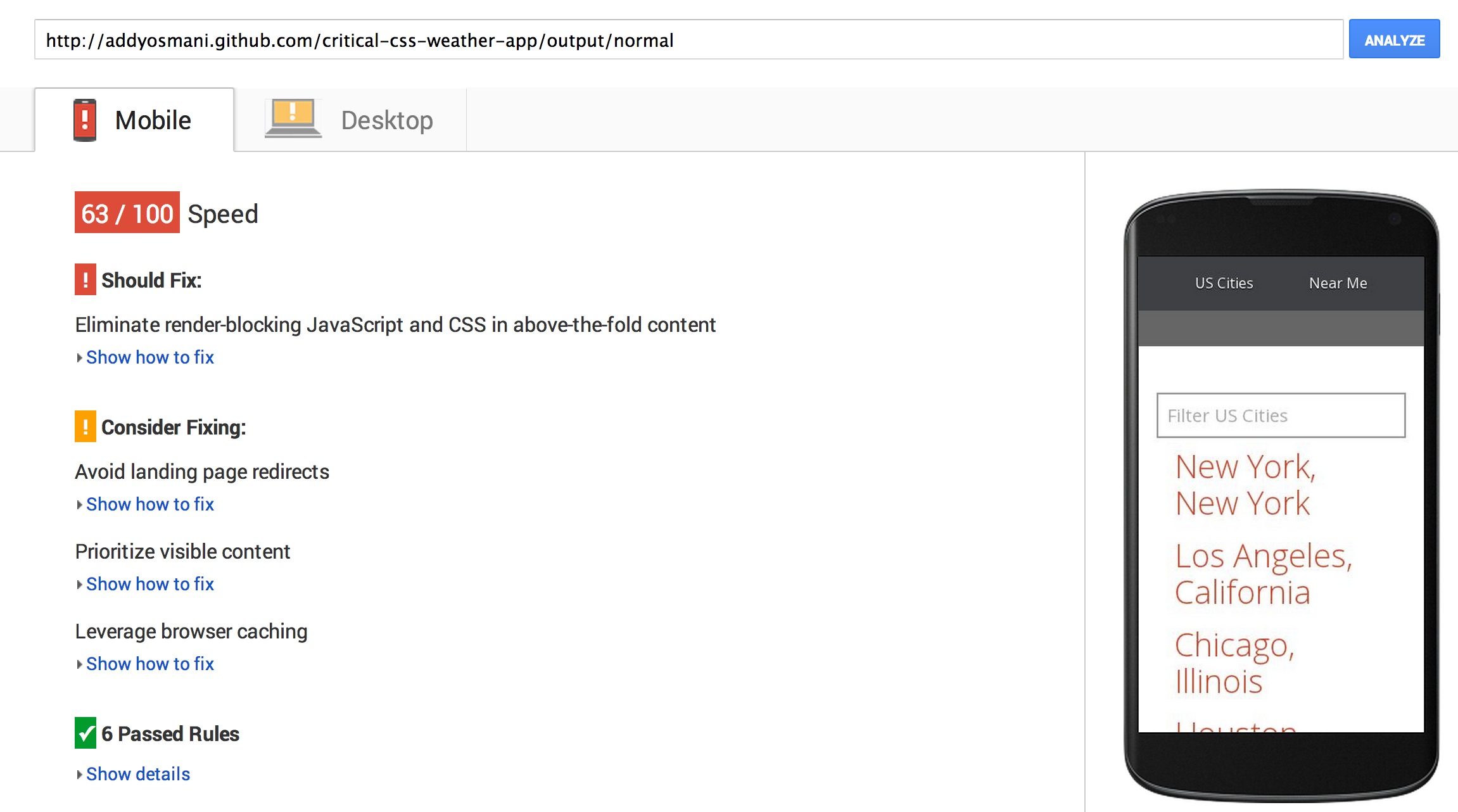 GitHub - addyosmani/critical-css-weather-app: Critical-path CSS optimized weather app