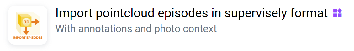 GitHub - supervisely-ecosystem/import-pointcloud-episode: Import pointcloud episode in ...