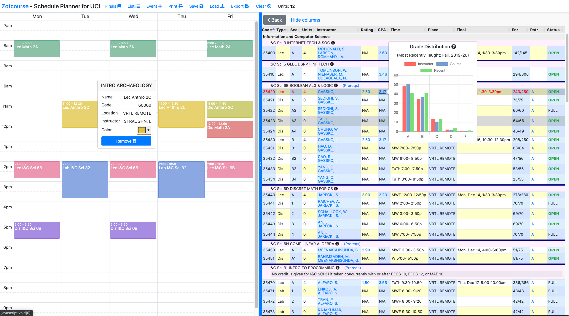 GitHub - jogplus/zotcourse: Quickly plan and create your next UCI course schedule!