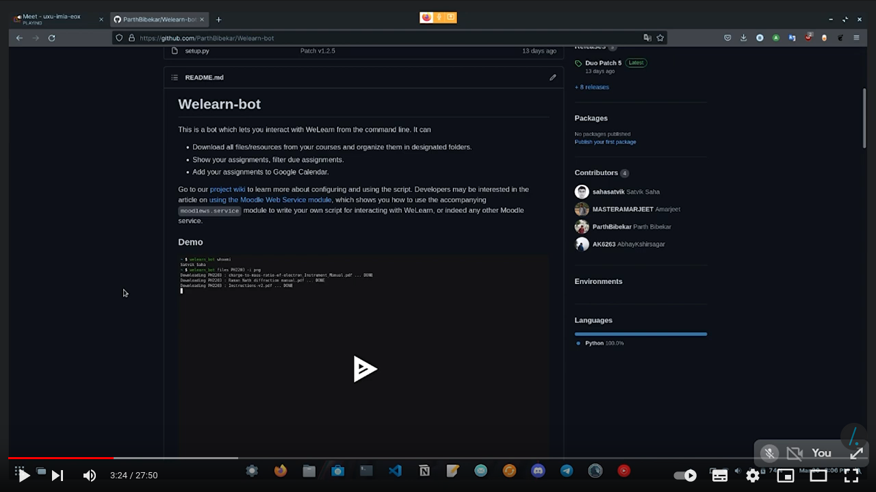 GitHub - ParthBibekar/Welearn-bot: A bot that downloads all the necessary files from WeLearn and ...