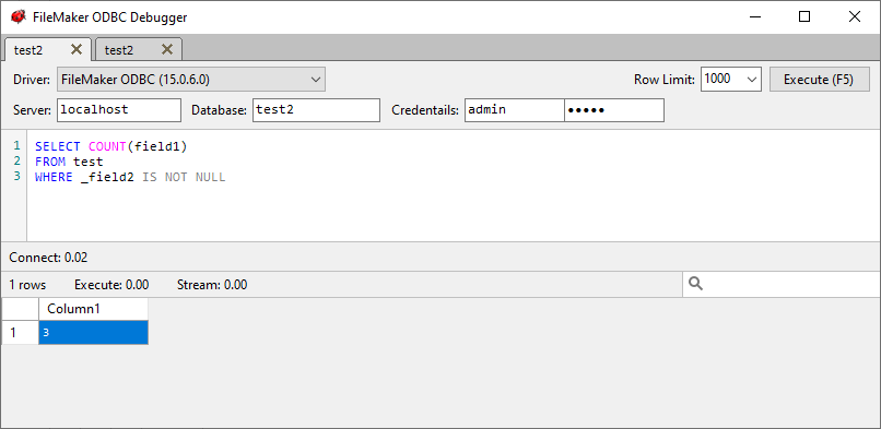 GitHub - CrazyTim/fm-odbc-debugger: SQL query tool for FileMaker