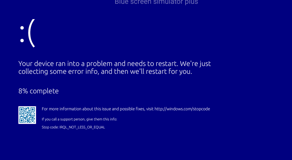 GitHub - MarkusMaal/BlueScreenSimulatorPlus-Android: Blue screen ...