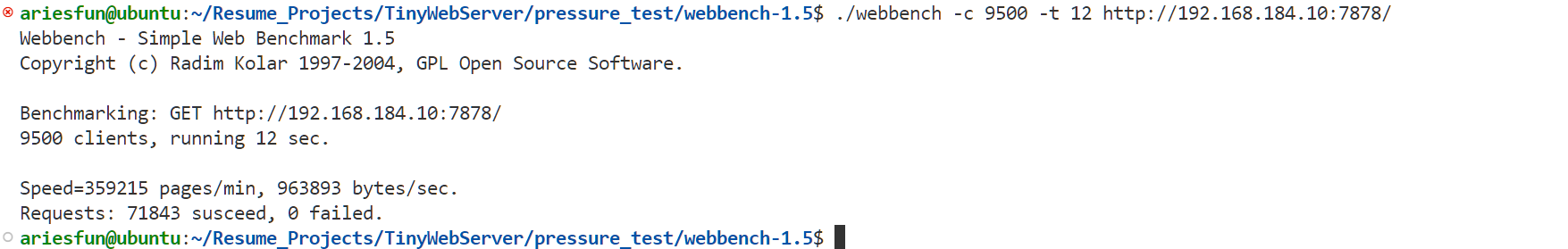 GitHub - ariesfun/TinyWebServer: 基于Linux的C++轻量级WebServer服务器