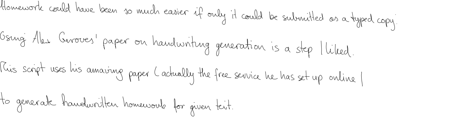 GitHub - theSage21/handwritten: Plain text to handwriting generator.
