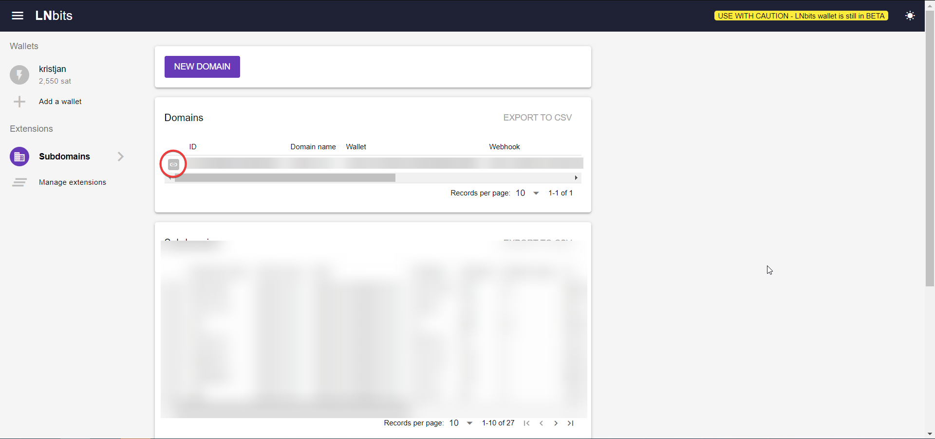 GitHub - lnbits/subdomains