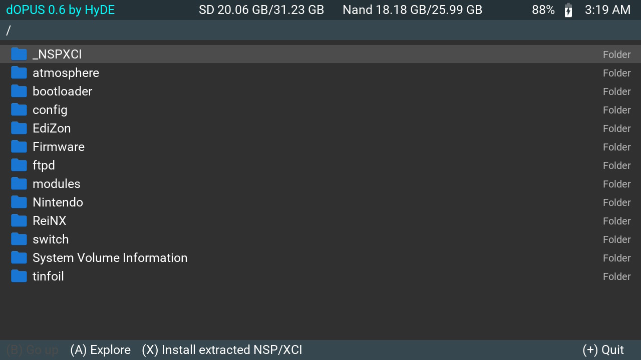 GitHub - ThatNerdyPikachu/dOPUS: NSP/XCI manager for the Nintendo Switch