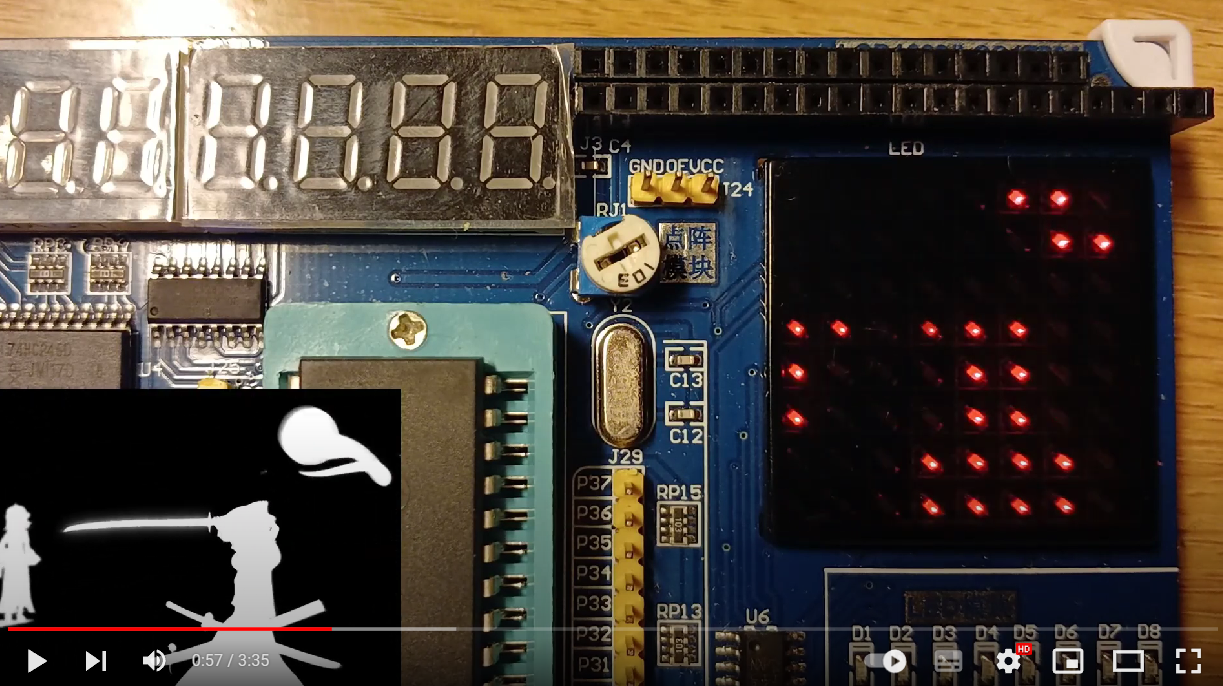 GitHub - Ryu204/bad-apple: Bad apple played on 8051 microcontroller.