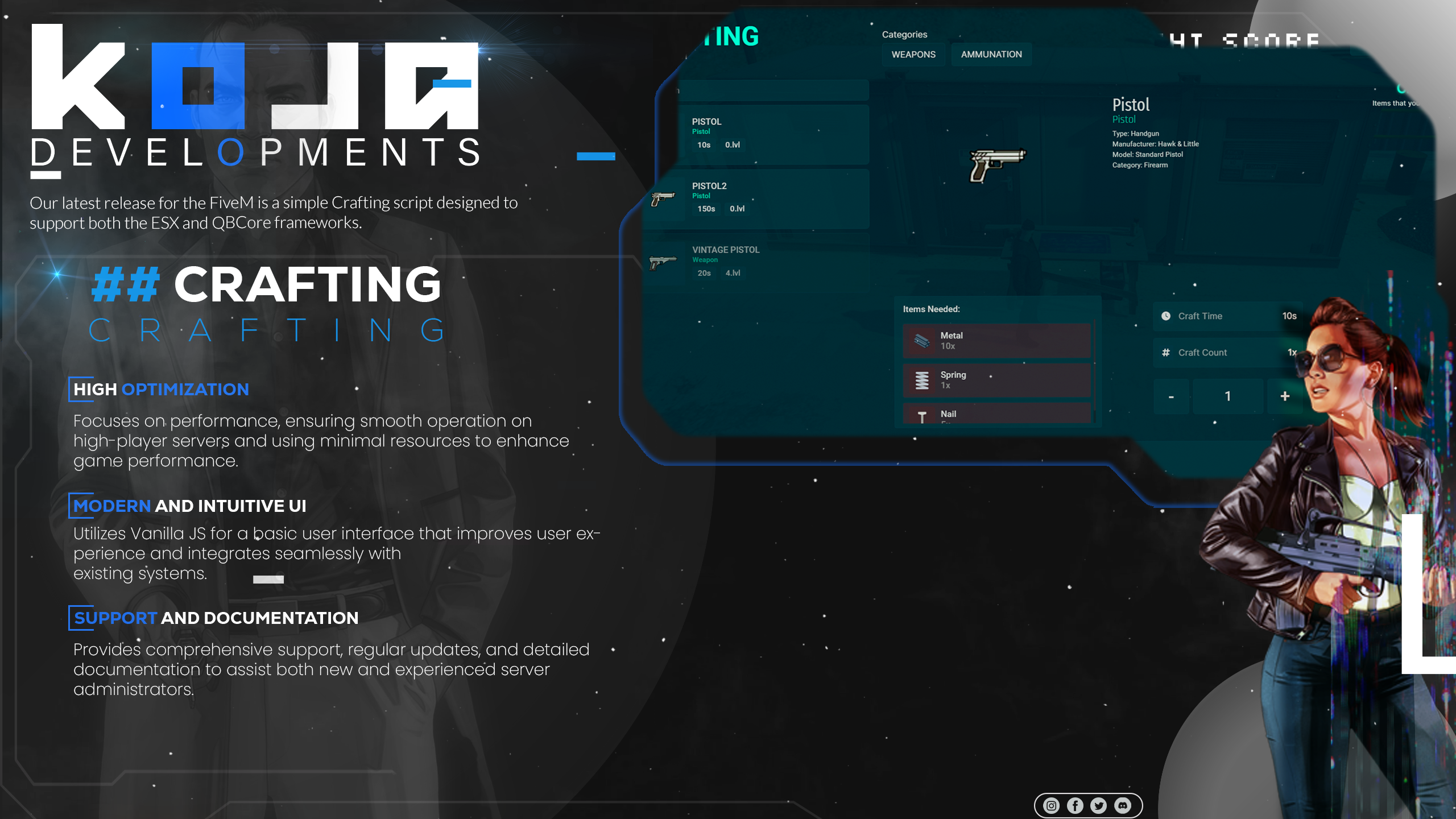 GitHub - Kojadev/KOJA-CRAFTING: Crafting System [ESX] [QB]