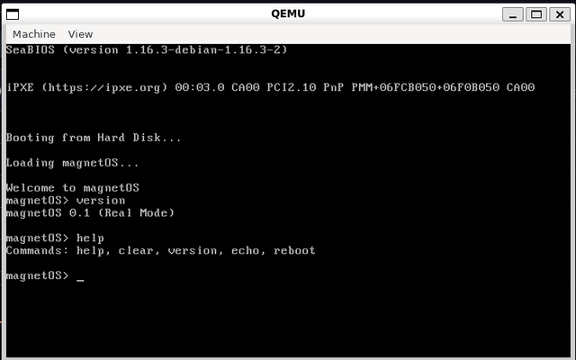 GitHub - magnetProgramming/magnetOS: 16 bit real mode OS (for learning ...