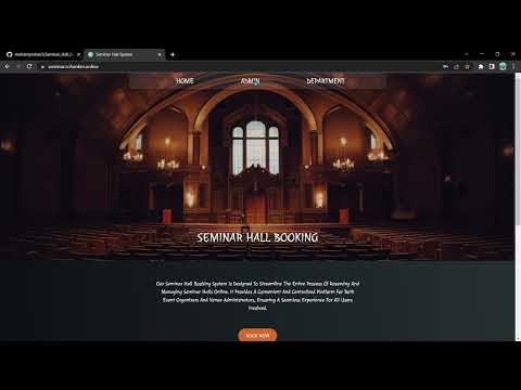 GitHub - mohantyrohan3/Seminar_Hall_Booking_System: A Modern Seminar ...