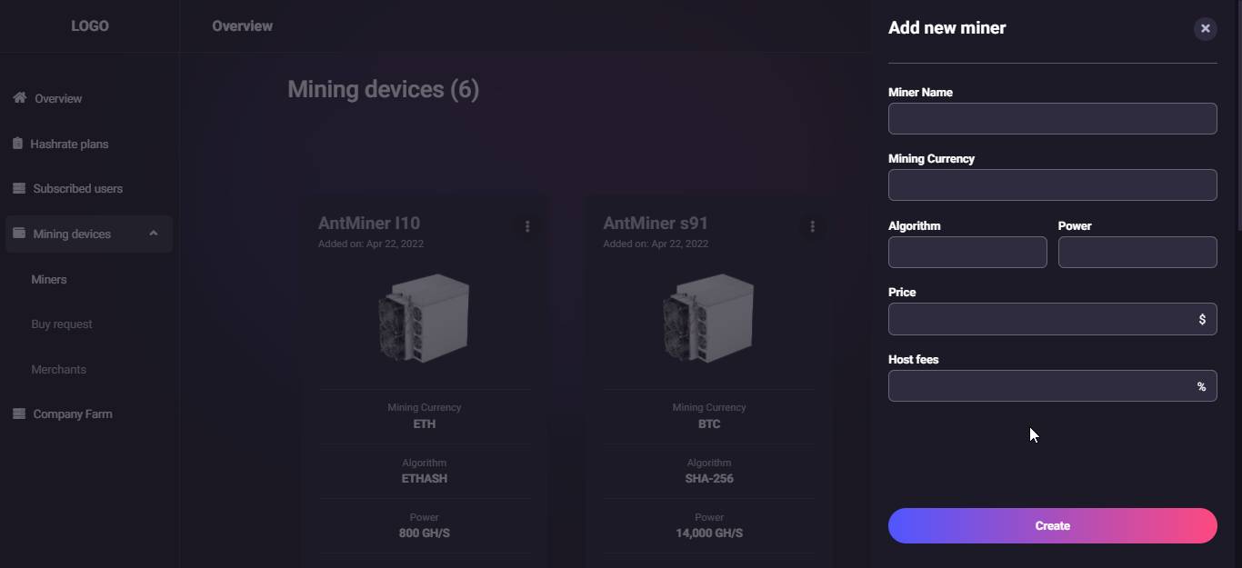 GitHub - Ahmedsk143/Admin-Dashboard: Ebitcoiner Cloud mining System ...