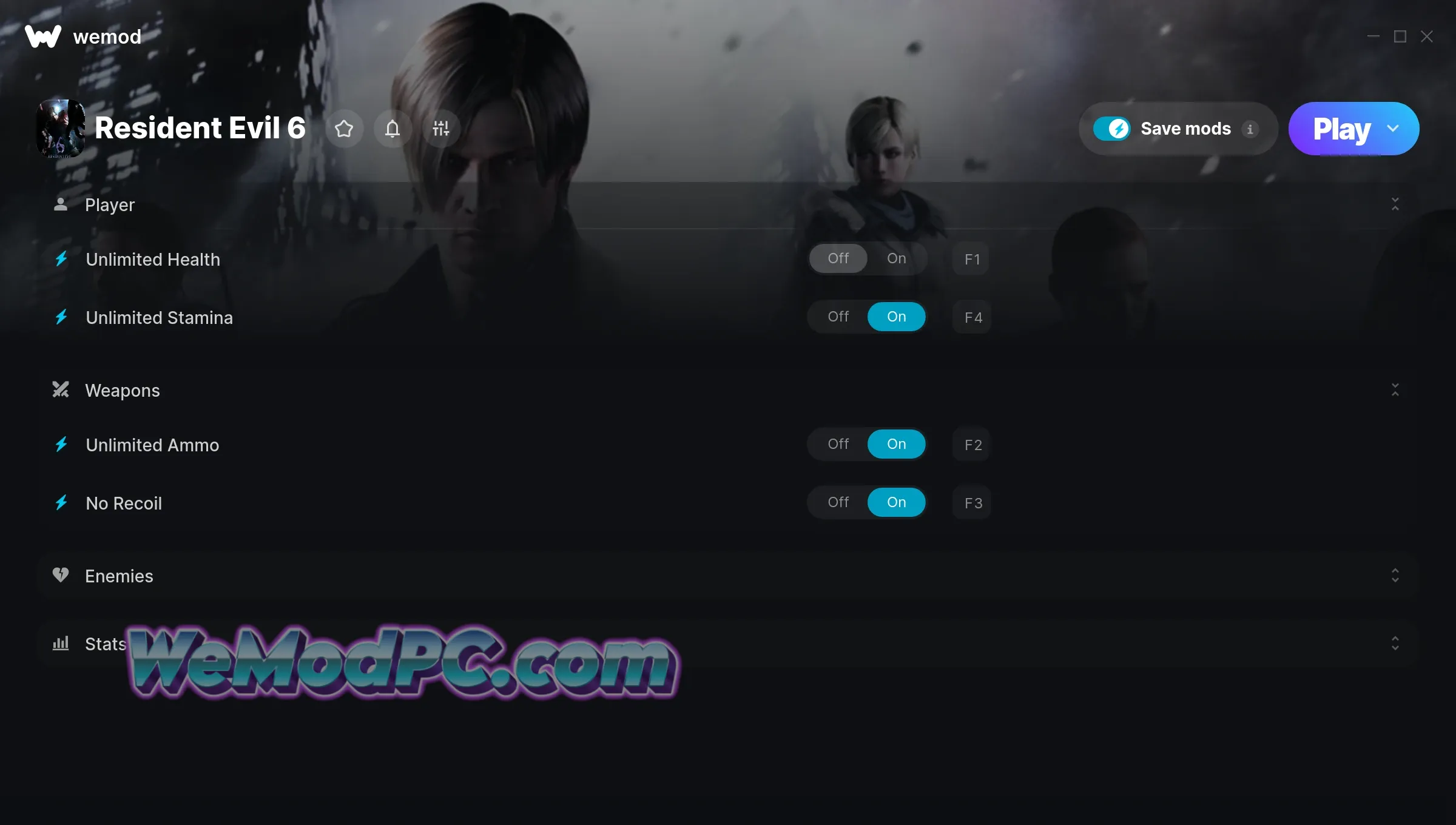 GitHub - buckshot60/Unlimited-ammo-Resident-Evil-6-mods: Unlimited health Resident Evil 6 cheats ...