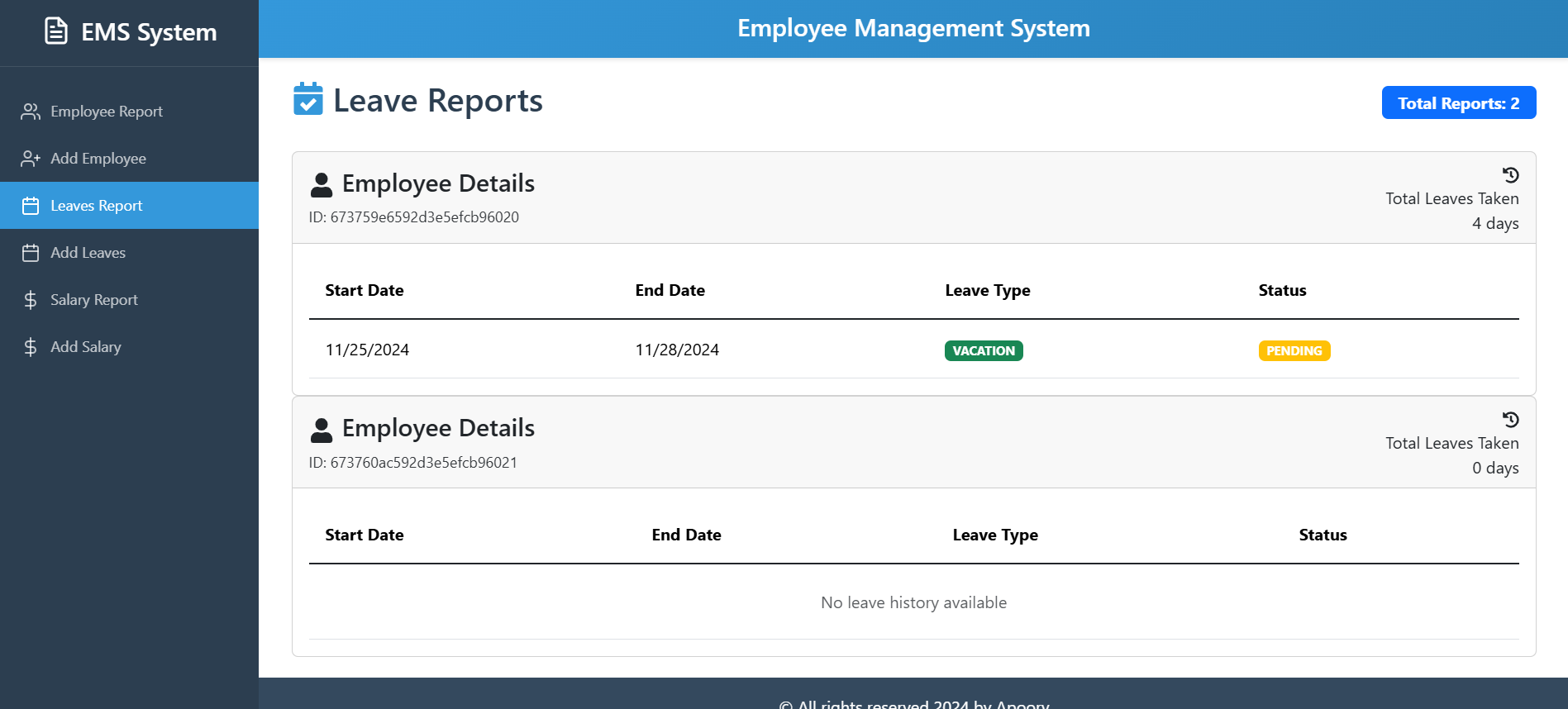 GitHub - Apoorv3826/Employee-Management-System: A full-stack Employee Management System using ...