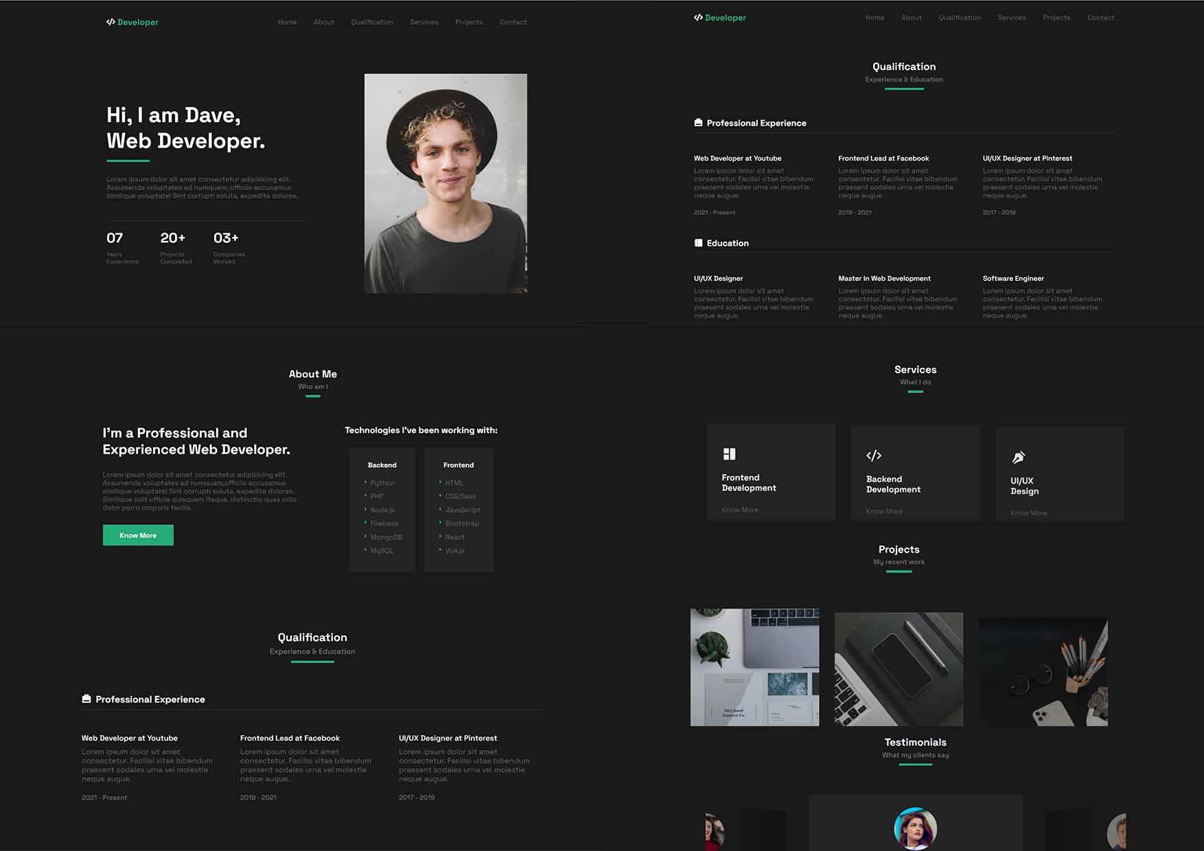 GitHub - Waite0603/Resume-vCard-Collection: About Responsive Personal ...
