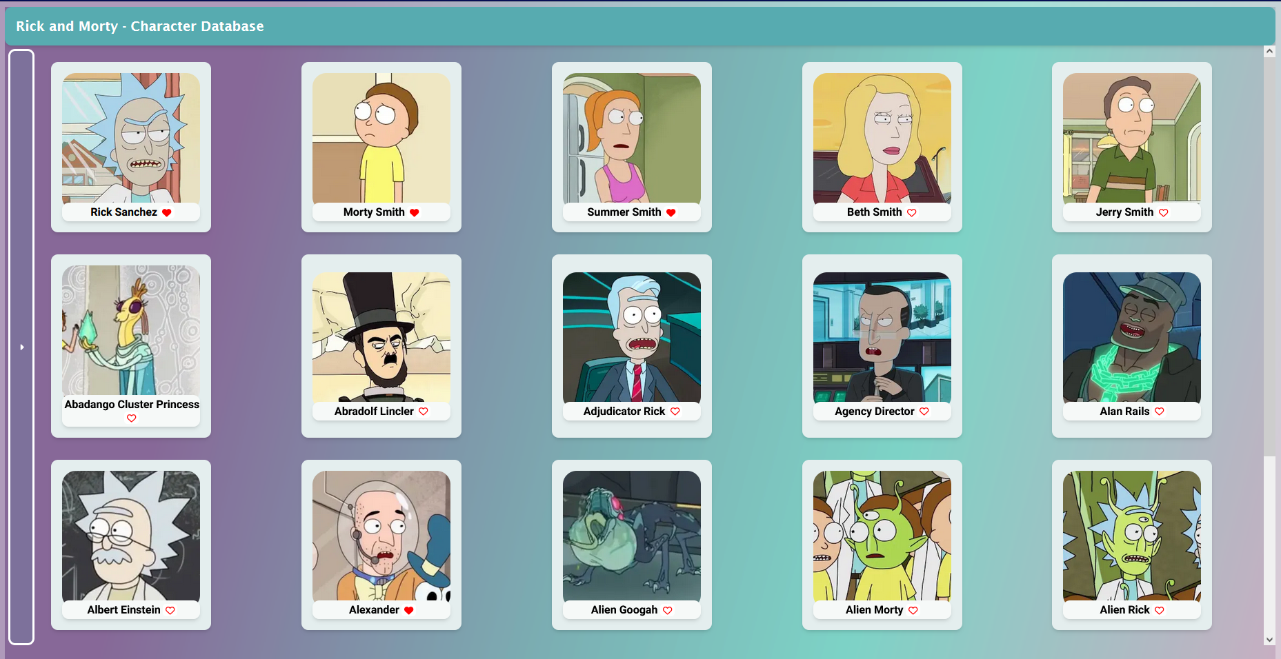 GitHub - estevao-gomes/rick-and-morty-database: Database of Rick and Morty characters using Rick ...