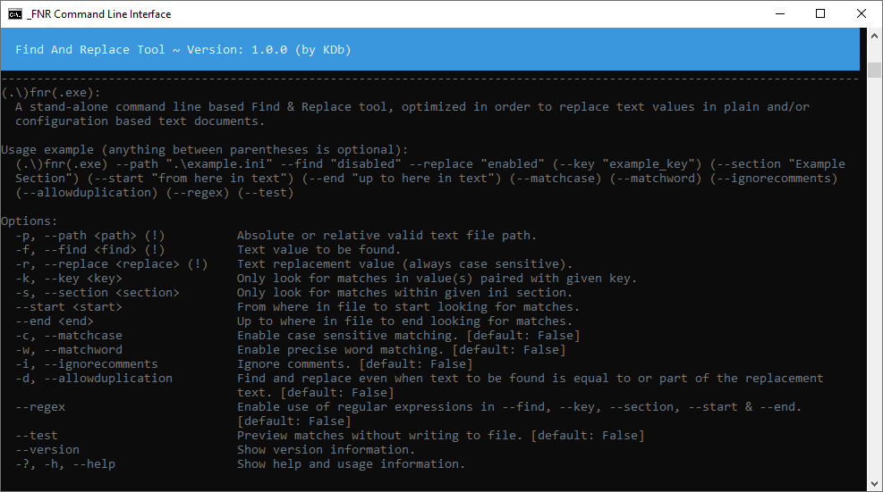 GitHub - KimDebroye/Find-And-Replace-Tool: A stand-alone command line based Find & Replace tool ...