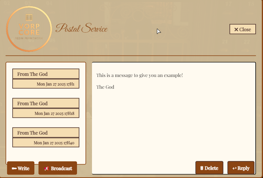 GitHub - JawshuaW/vorp_mailbox: Custom vorp_mailbox i made for my server. Replaced my server ...
